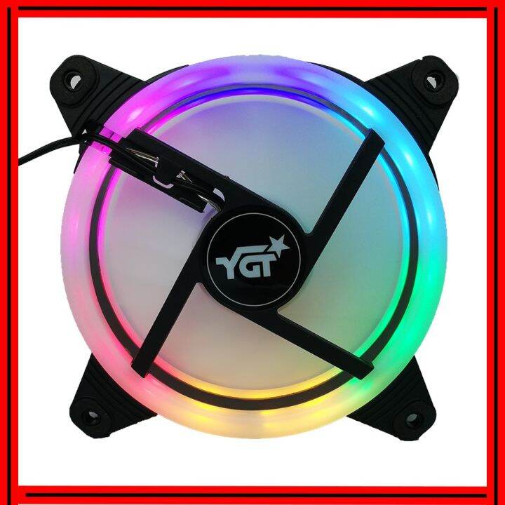 ☛RGB Fan YGT 12v 120mm Ring Double Sided LED Fan 2Pin⊿ | Lazada PH