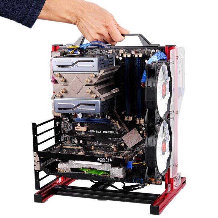 Portable Vertical PC Open Air Test Bench Open Frame Computer Stand Case ...
