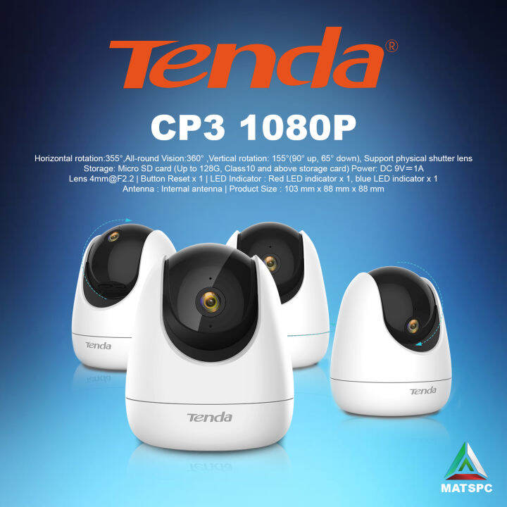 Tenda IP Camera Security Pan/Tilt Camera Indoor scenarios-Home | Shop ...