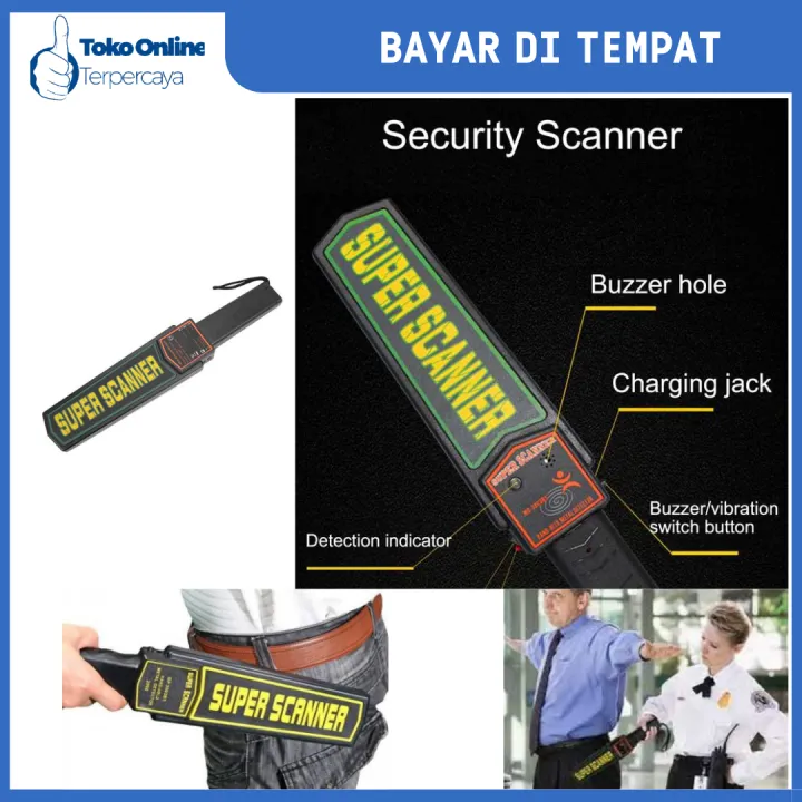 (COD Bayar Di Tempat) ANENG Security Scanner Metal Detektor Logam Body ...