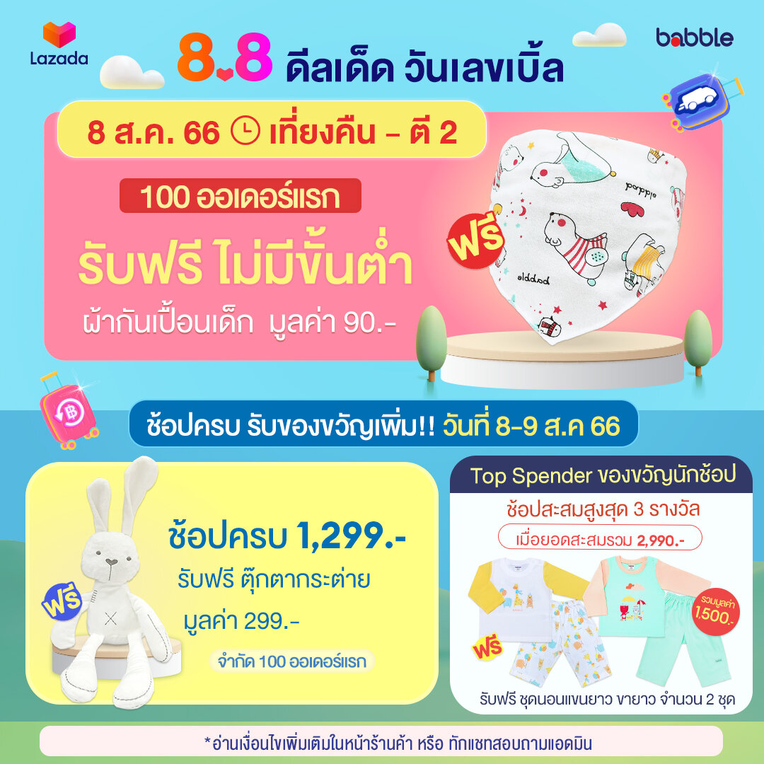 เสื้อผ้า [คูปองลดเพิ่ม 15%] BABBLE ชุดนอนเด็ก ชุดเซตเด็ก ผ - ช้อปปิ้งออนไลน์ ซื้อสินค้าโปรโมชั่น ...