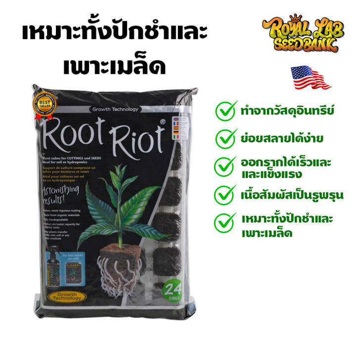 Root Riot ถุง original package ขนาด 24/100 Cubes ปักชำ เพาะ เมล็ด ไม่ ...