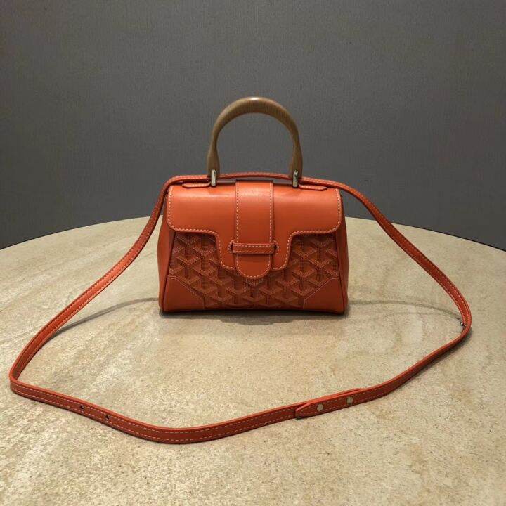 Elegant Goyard Saigon bag Goya saigon mini dog tooth Goya wooden wrist ...