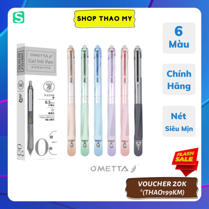 Bút Bi Bút ɡel Mực Nước Màu Đen OMETTA 0.5 Nhanh Khô Phù Hợp Cho Học ...