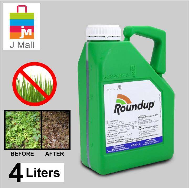 ROUNDUP 4 Liter Herbicide/ Racun Rumput / Rumpai (4 Liter) | Lazada