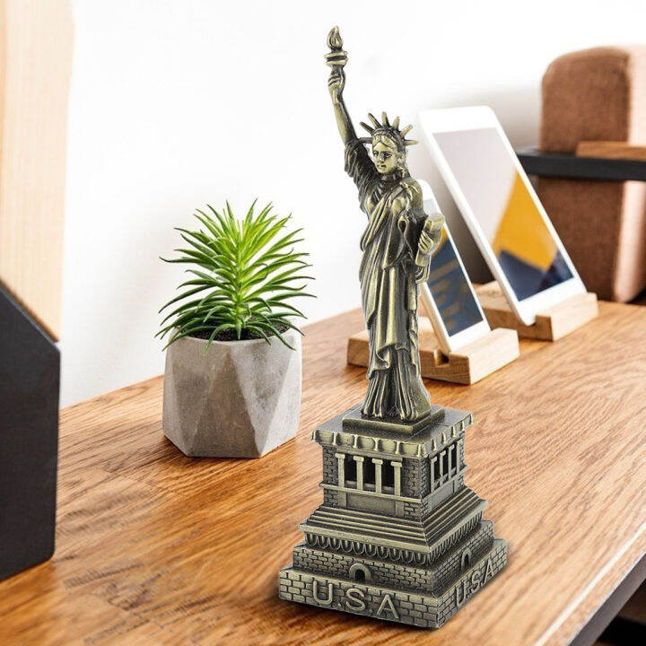 Statue Of Liberty Metal Building Model Desk Decoration Gift Famous ...
