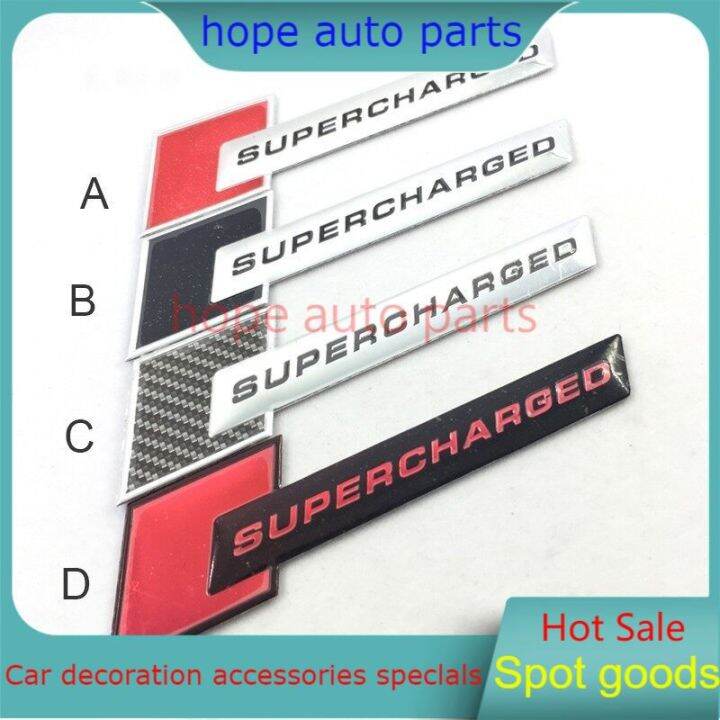 NEW 1 x Aluminum SUPERCHARGED Logo Car Auto Emblem Badge Sticker Decal ...