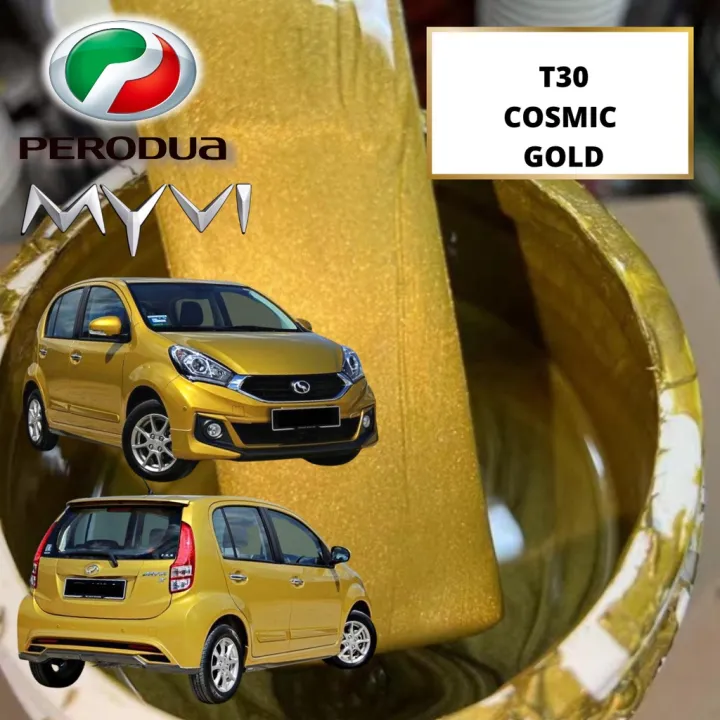 PERODUA MYVI - T30 COSMIC GOLD - 2K Paint / Cat Bancuh Kereta Original ...