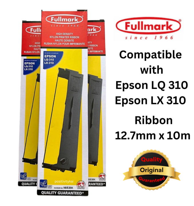 Fullmark Nylon Printer Ribbon N653BK for Epson LQ 310 and LX 310 ...