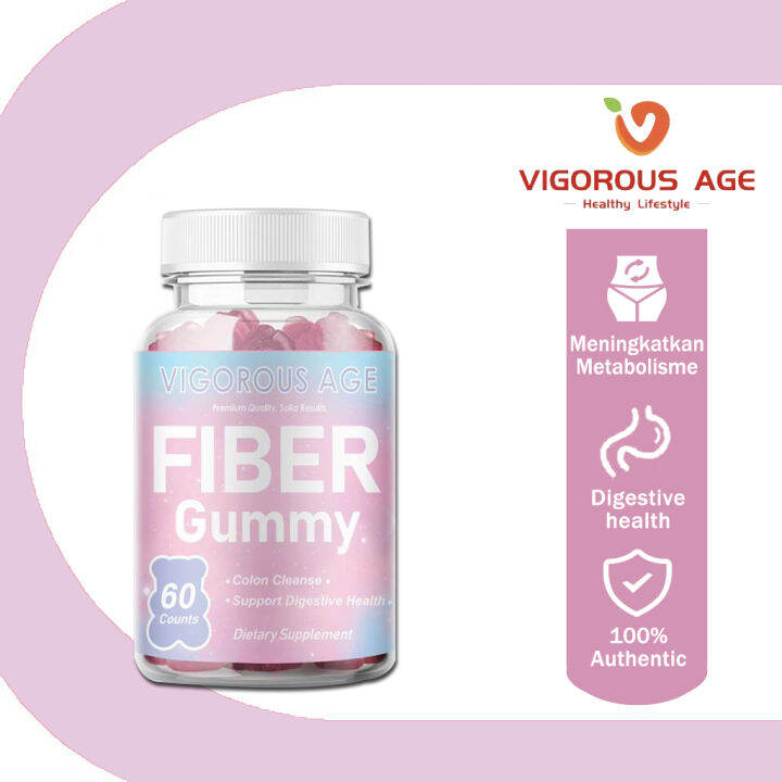 VIGOROUS AGE Colon Cleanser Slimming Fiber Laxative Gummies Relief ...