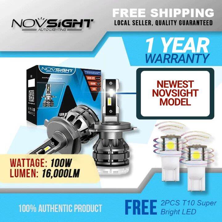 [𝐍𝐄𝐖 𝐌𝐎𝐃𝐄𝐋 𝐍𝐎𝐕𝐒𝐈𝐆𝐇𝐓] NOVSIGHT N38 H4 15,000 Lumens 80 Watts For Cars ...