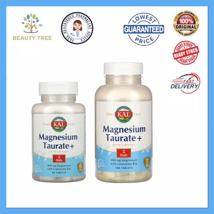 KAL Magnesium Taurate + 90 / 180 tablets | Lazada
