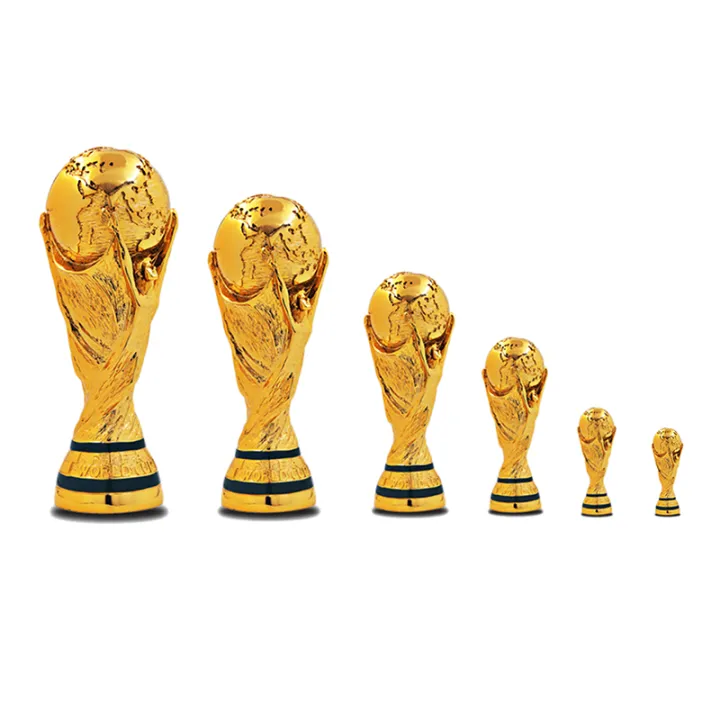 2022 Qatar World Cup Trophy Full Gold Plated Resin Cup Model Souvenir ...