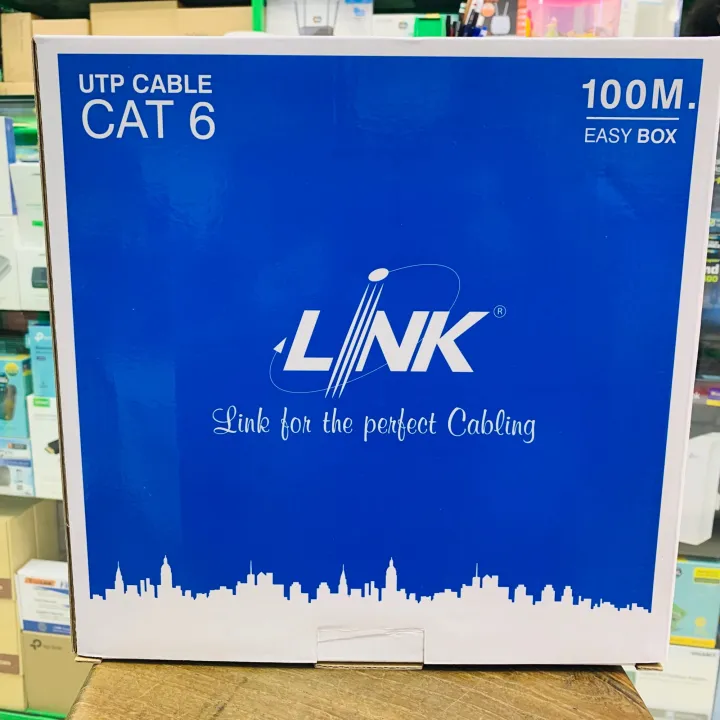 Link UTP Cable cat6 100m. BLUE US-9106A-1 | Lazada.co.th