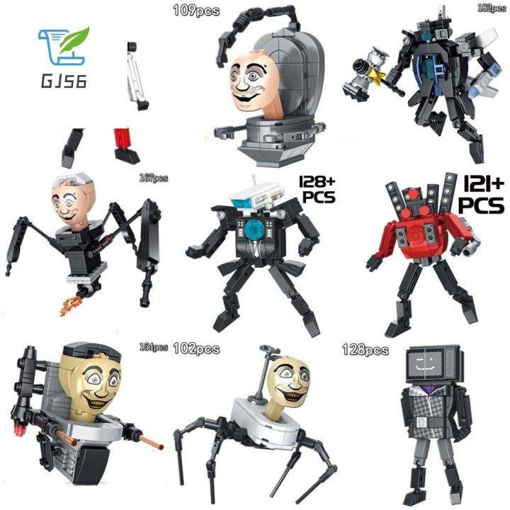 GJ56 เลโก้ Skibidi Toilet มอนิเตอร์ชาย อาคารบล็อกชายห้องน้ำ skibidi ...