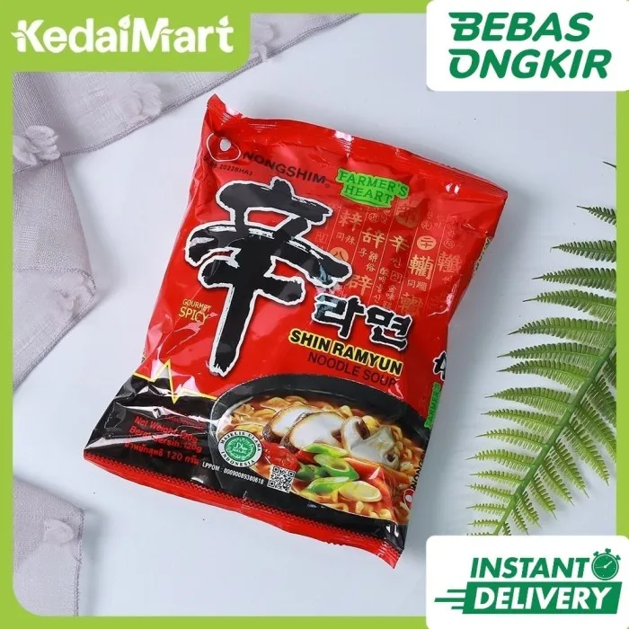 Shin Ramyun Spicy Mushroom Nong Shim 120 Gram/Mie Instan Korea Ramen ...