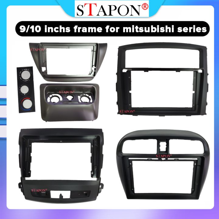 STAPON 9inchs frame panel fascia for mitsubishi lancer pajero outlander ...