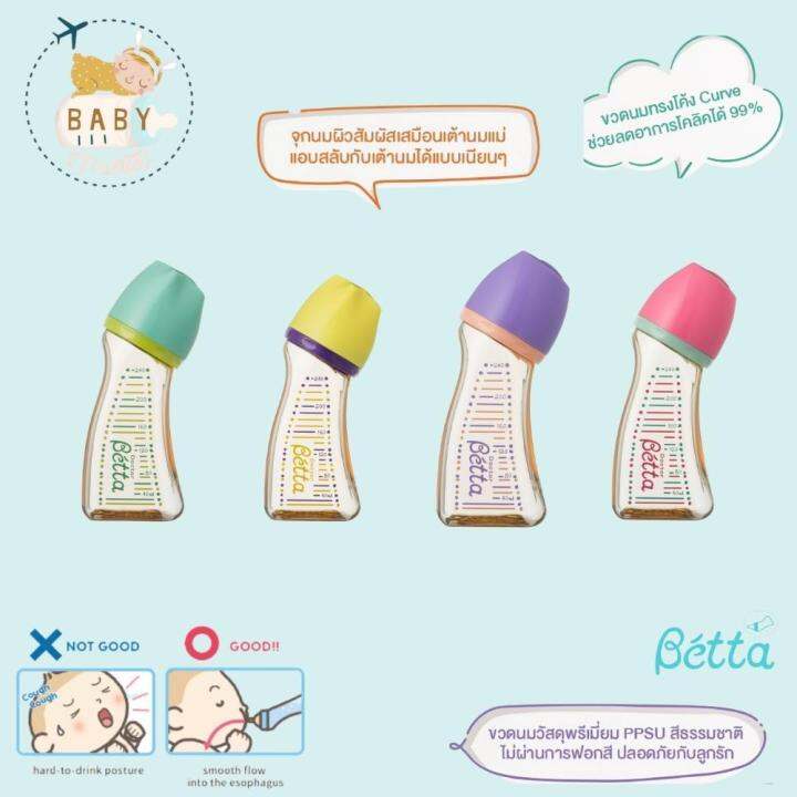 ขวดนม Dr.Betta รุ่นคอกว้าง Brain WS2 240 ml (หิ้วเองจากญี่ปุ่น ของใหม่มือ1) | Lazada.co.th