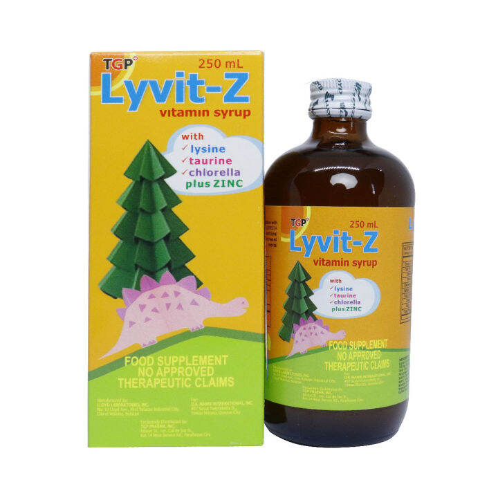 LYVIT-Z (TGP) Multi-Vitamins + Lysine + Taurine + Chlorella Growth ...