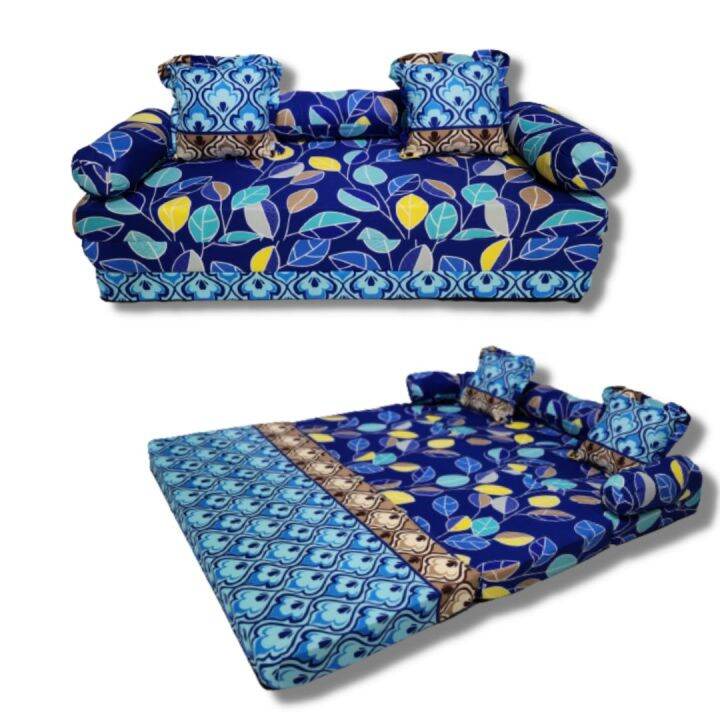 SofaBed Kasur Lipat 140 Dan 120 Minimalis Motif Batik Sofa Bed Spon ...