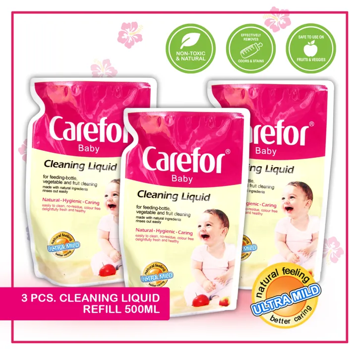 Carefor Baby Cleaning Liquid (in 3 refill packs of 500ml each) | Lazada PH