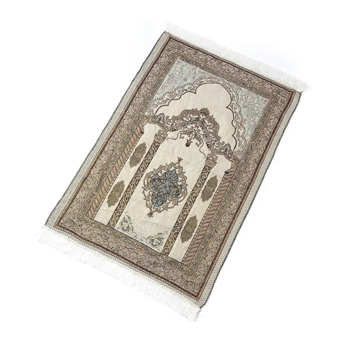Soft Cotton Islamic Prayer Rug Musallah Sejadah Carpet Janamaz LUX ...