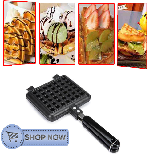 Rectangle Shape Non-stick Metal Waffle Maker Pan Tool | Lazada PH