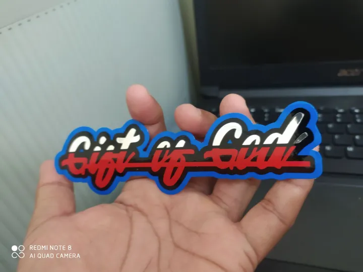 Sticker for motorcycle Gift of God sticker no fading | Lazada PH