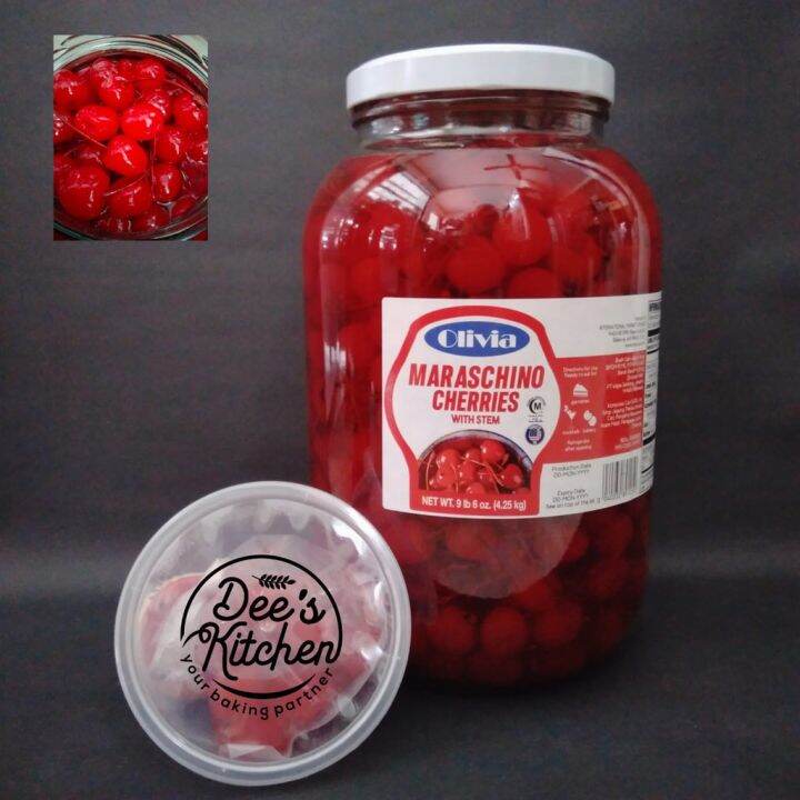 Cherry Merah Tangkai/maraschino cherries with stem (repack) | Lazada ...