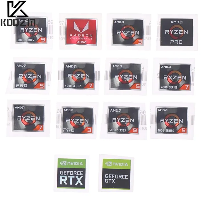AMD Processor Series Sticker ATHLON Ryzen R 3 5 7 Logo PRO7 Generation ...