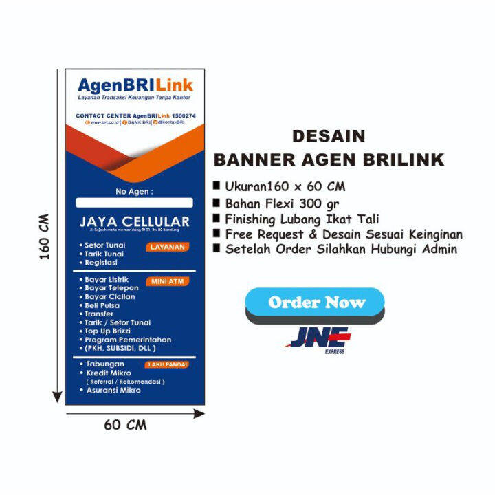 Banner Agen Brilink Ukuran (160 x 60 CM) | Lazada Indonesia