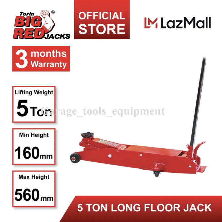 BigRed 5Ton Long Type Garage Jack | Floor Jack | Hydraulic Long Reach ...