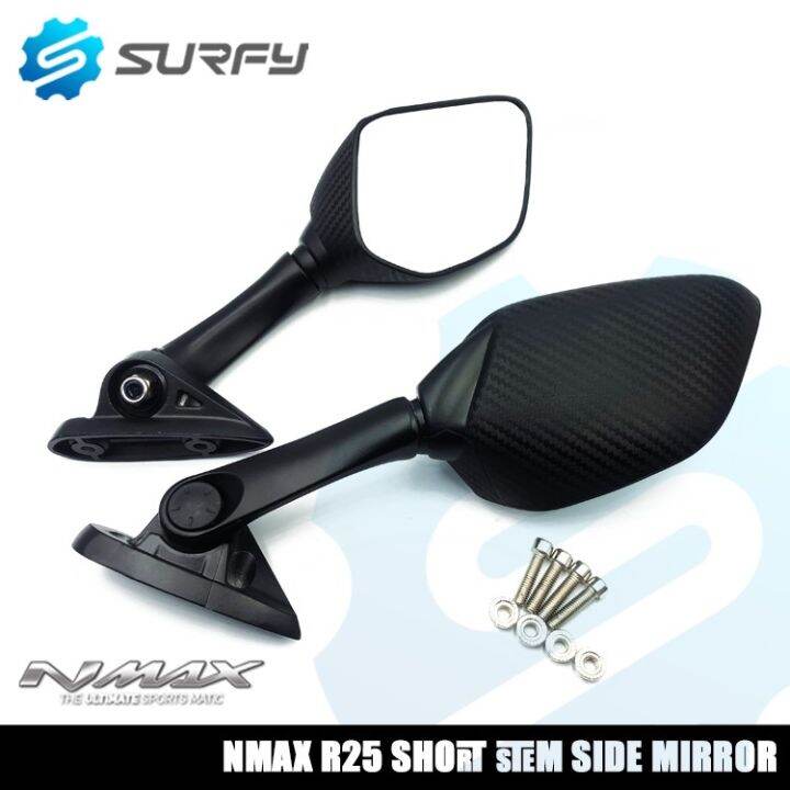 Surfy Nmax Carbon Side Mirror Clear Short Stem R25 Racing Hero Made In ...