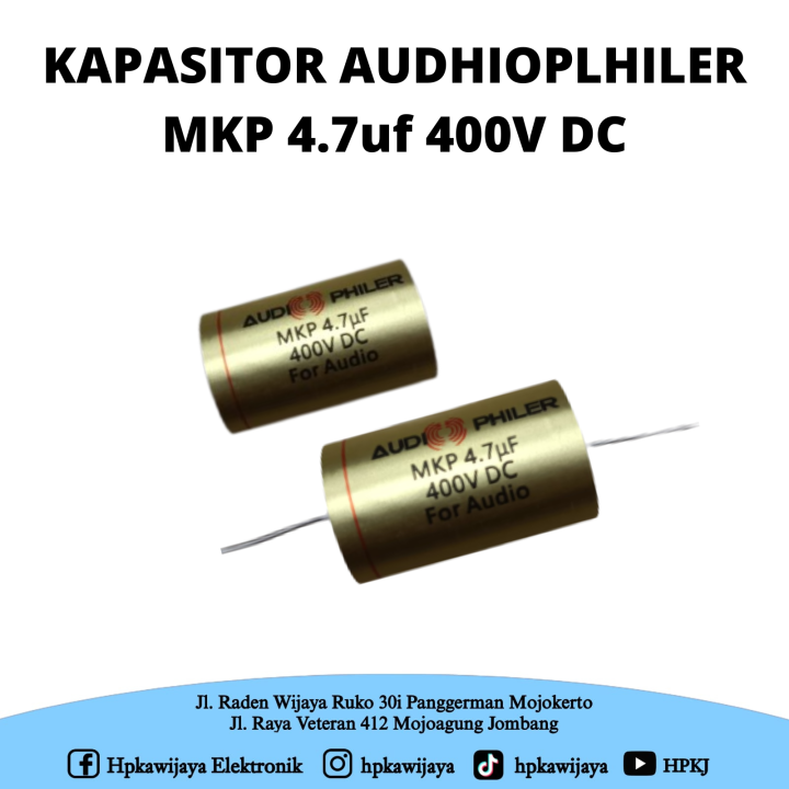 KAPASITOR AUDIOPHILER MKP 4.7 UF 400V DC Kapasitor audiophiler 4.7uf ...