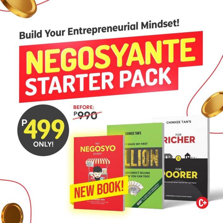 Chinkee Tan's Negosyante Starter Pack Book Bundle --with his My Negosyo Diary (New Book) | Lazada PH