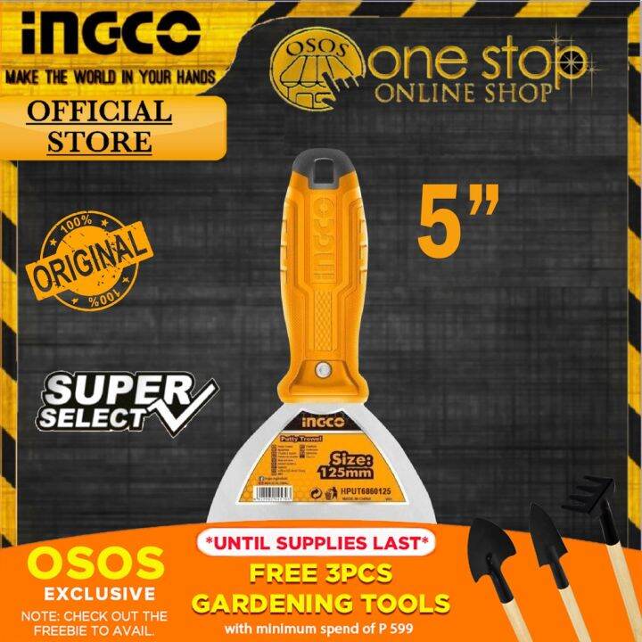 Ingco Original Putty Trowel Scraper Paleta 125mm Carbon Steel Blade ...