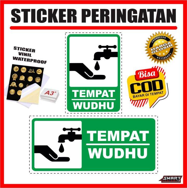 STIKER TULISAN / LOGO RAMBU TEMPAT WUDHU | STICKER TULISAN / LOGO RAMBU ...
