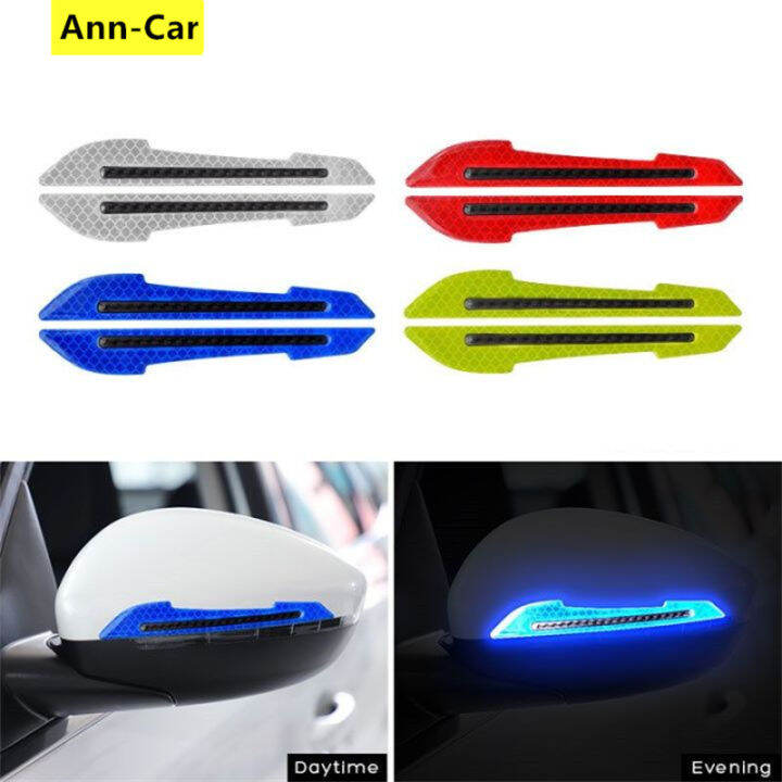 【Ann-Car】1 Pair Car Rearview Mirror Reflective Sticker Safety Warning ...