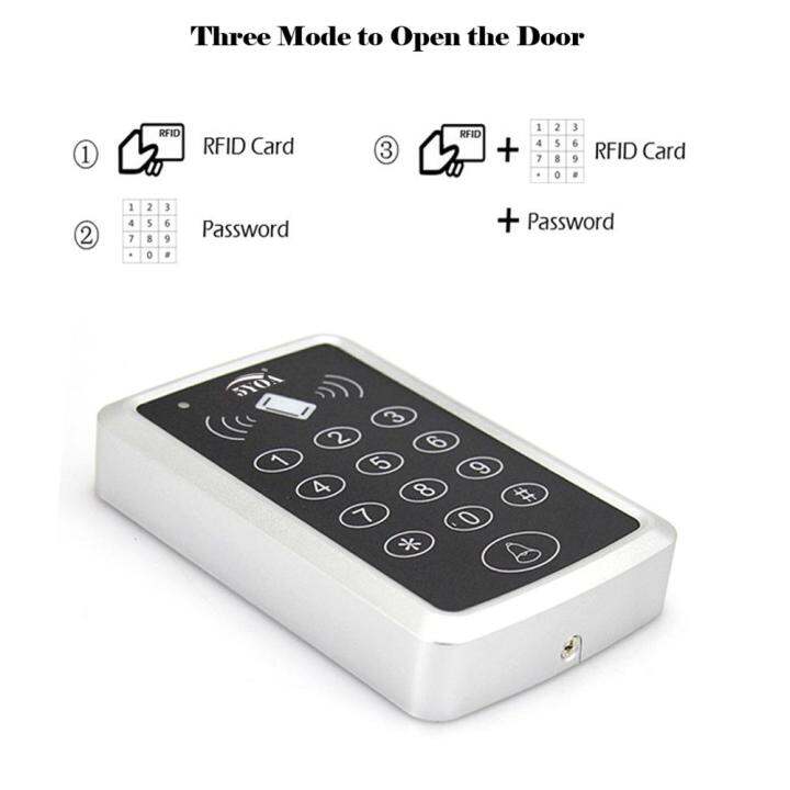 125KHz RFID Access Control Keypad EM Card Reader Door Access Control System Door Lock Opener ...