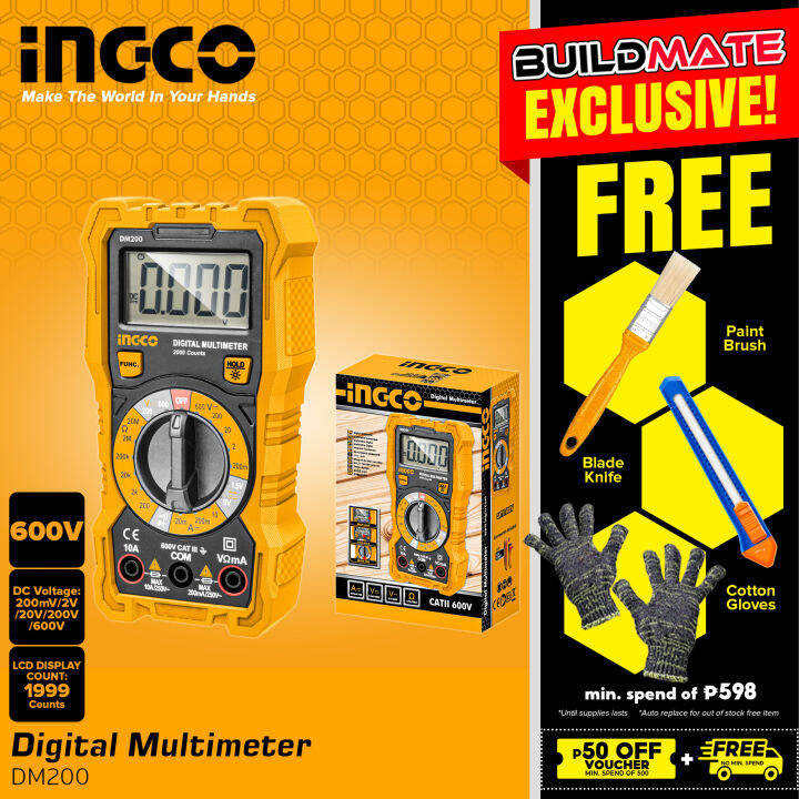 INGCO Digital Multimeter DM200 IPT | Lazada PH