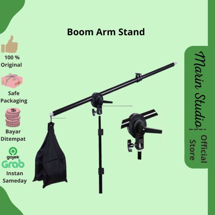 Boom Arm Stand Bracket Telescopic Lampu Foto Studio Termurah Stand Boom ...