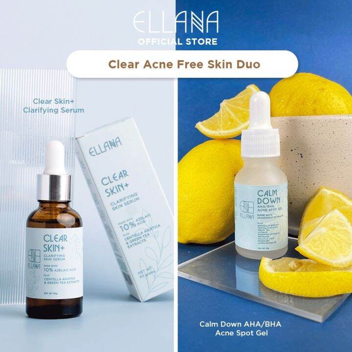 【COD】 ELLANA Clear Acne Free Skin Duo Skin Clarifying Serum Calm Down ...