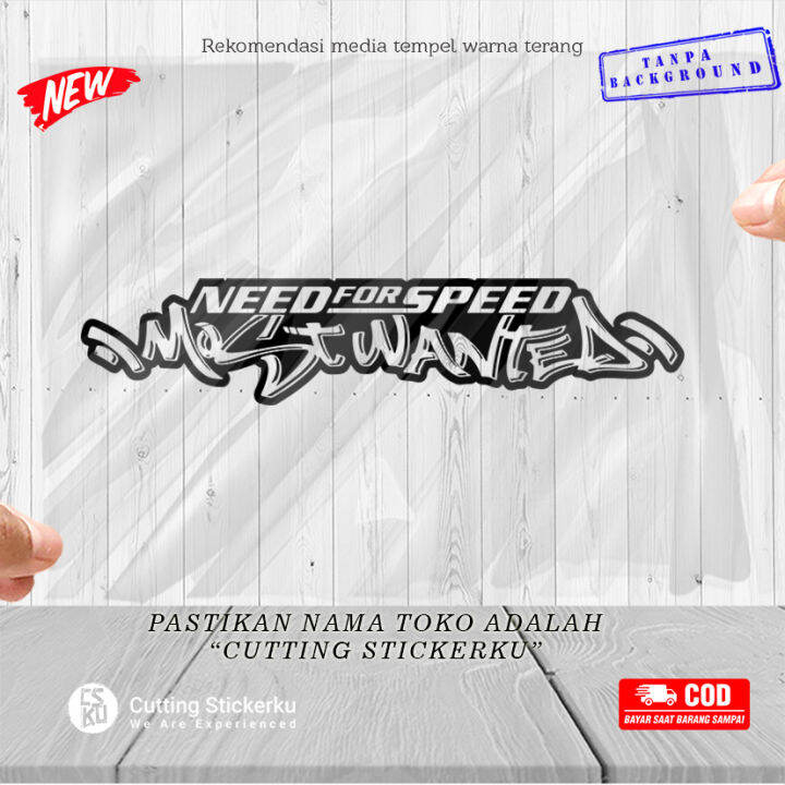 NFS Most Wanted Cutting Sticker Variasi Motor Mobil Stiker Kaca Helm ...