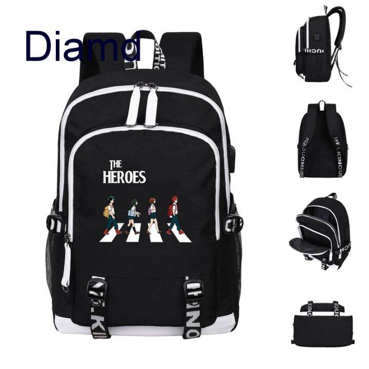 Diamd Anime My Hero Academia Women's Cal Backpack Travel School Bag Beg ...