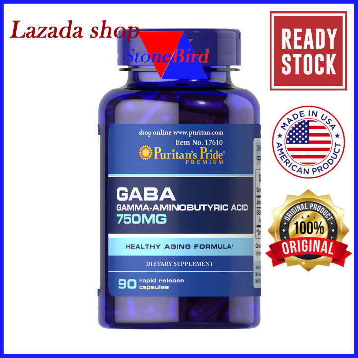 Puritan's Pride GABA (Gamma Aminobutyric Acid) 750 mg 90 capsules | Lazada