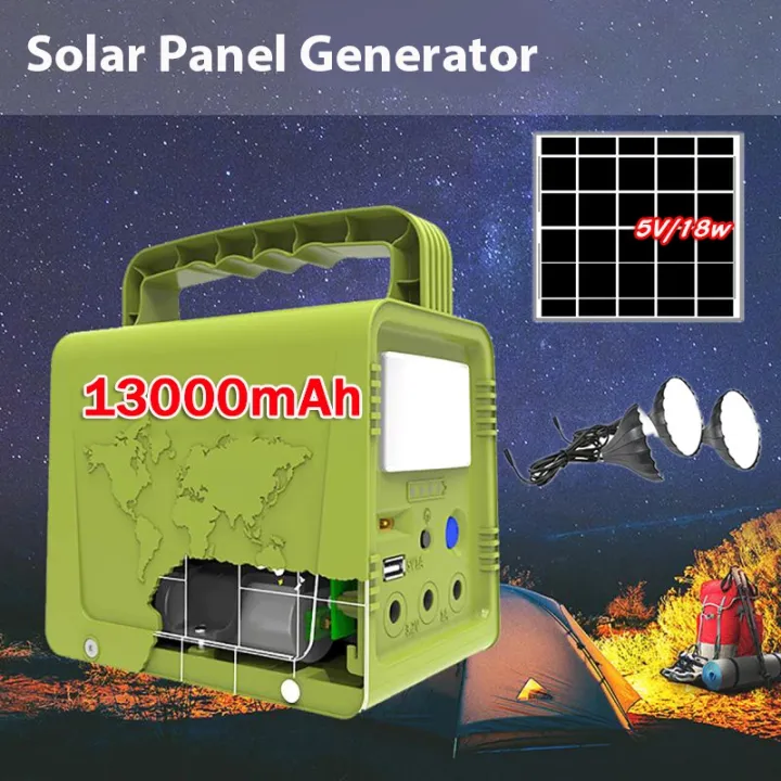 Solar Panel Generator System Solar Charging Lighting Emergency Power ...