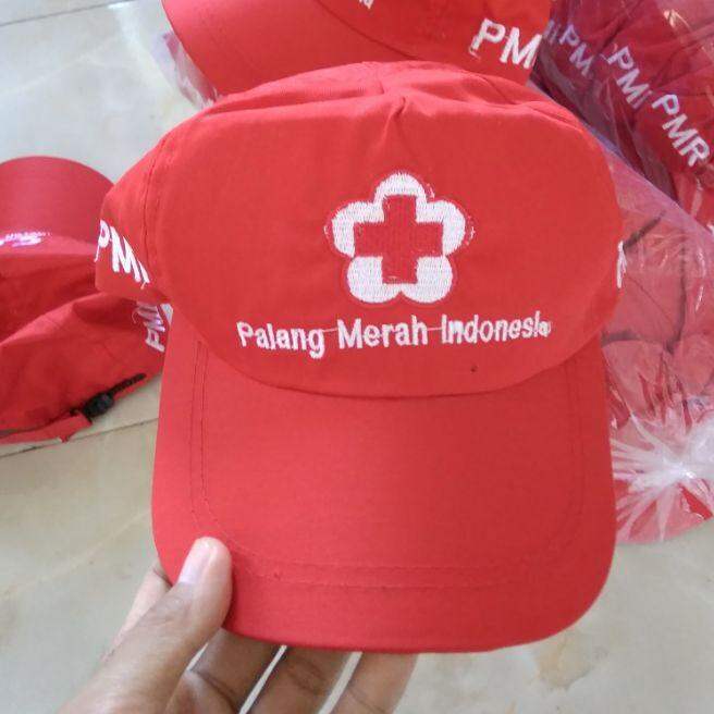 topi pmr merah | Lazada Indonesia