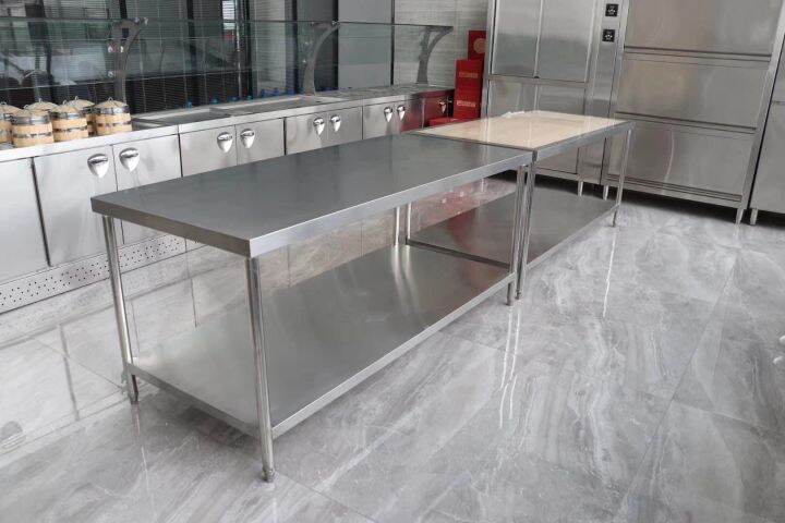 2 LAYER 304 STAINLESS WORKING TABLE ( 80 x 50 x 80 CM ) | Lazada PH