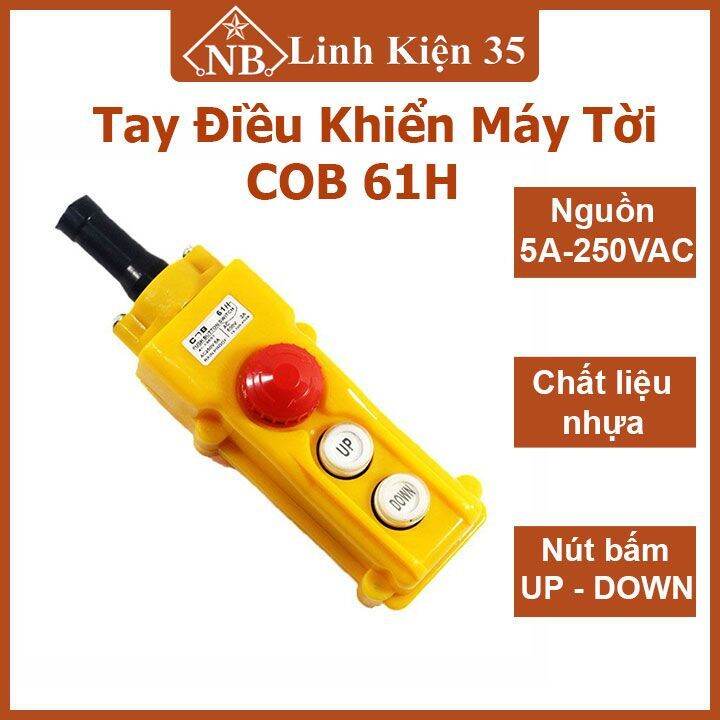 Tay điều khiển máy tời COB 61H (đảo chiều động cơ) 2 nút - có nút dừng ...