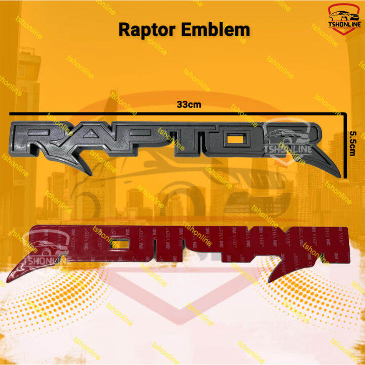 Ford Ranger Raptor Emblem (Grey)/ raptor emblem | Lazada